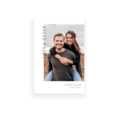 Moderne trouwuitnodiging maken met foto